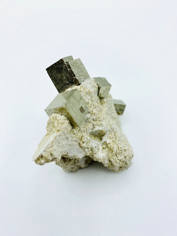 Fine & detailed Pyrite on matrix with several cubes, Navajun, Spain ...