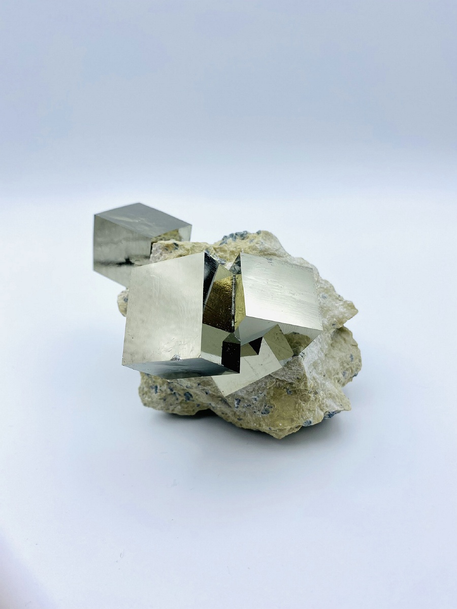 Museum quality Pyrite crystal & cluster on matrix from Navajun, Spain ...